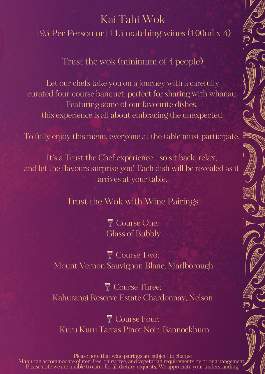 Manu Restaurant & Bar Menus - Manu Restaurant & Bar - Christchurch